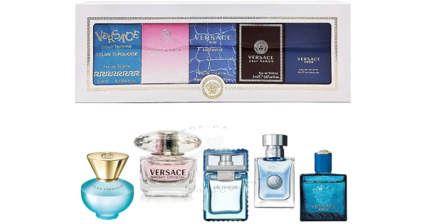 Versace Parfums Miniatures Collection Set 5 Pcs For Him / Her - 5ps ...